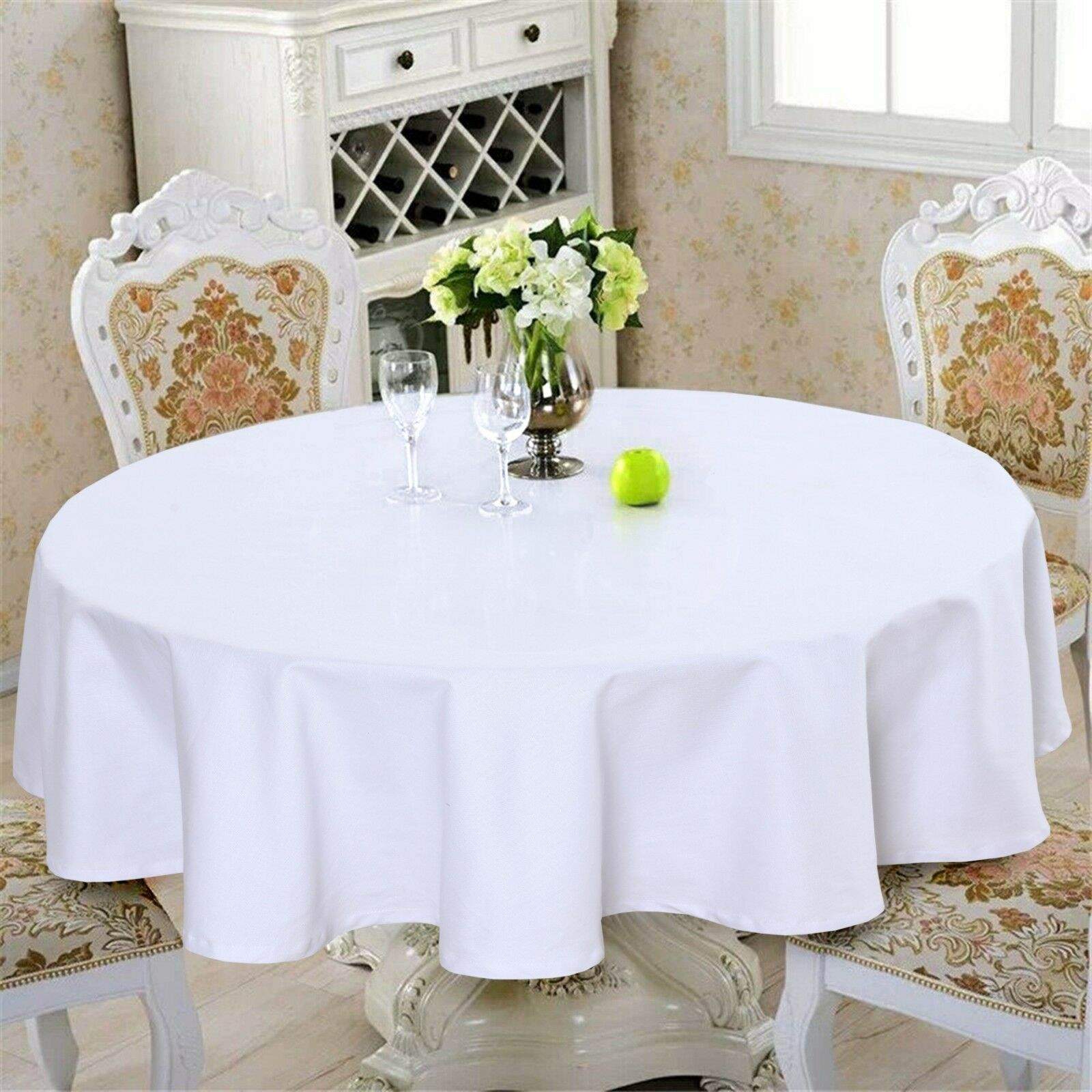 Luxury White 100 Cotton Astra Table Cloth